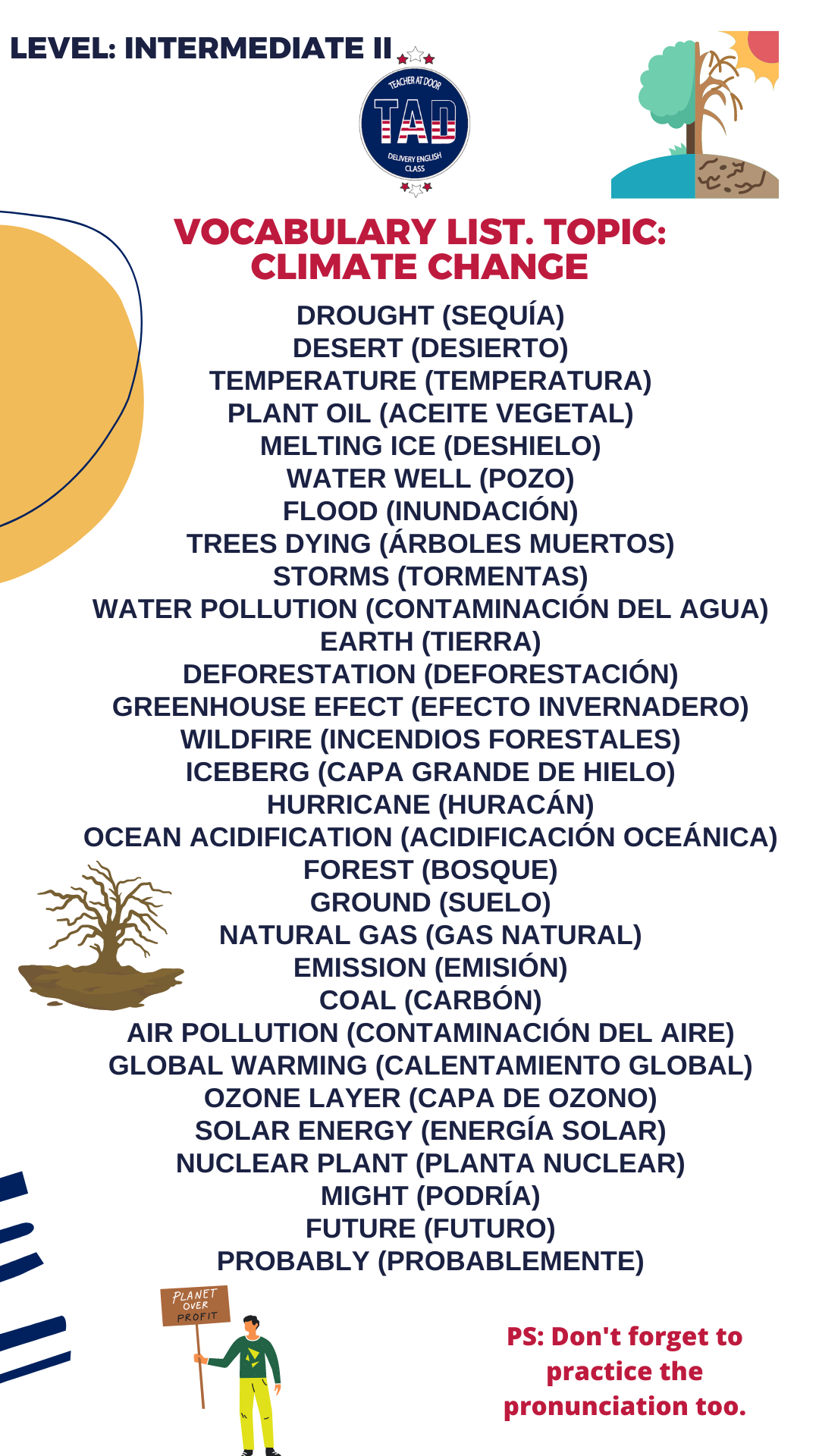 Vocabulary list: Climate change | TAD English Class